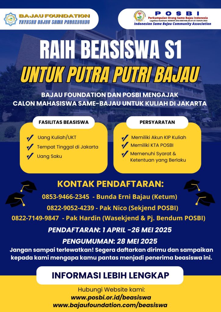 Beasiswa - POSBI - Perkumpulan Orang Same-Bajau Indonesia